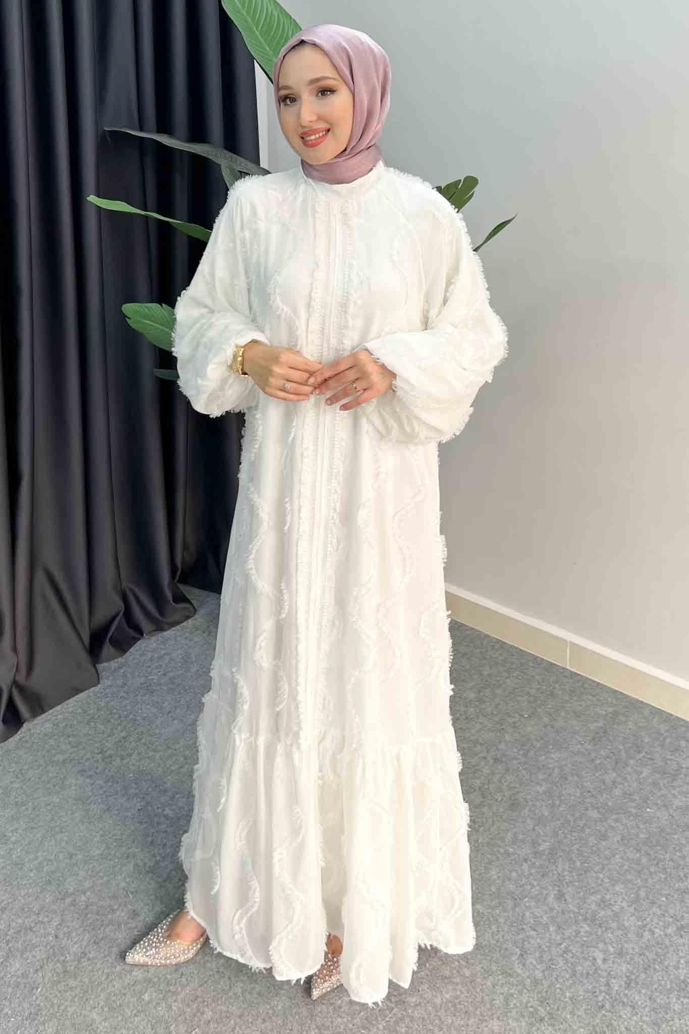 Berika Fisto Elbise Beyaz | ElbiseAydın – Emine Aydın