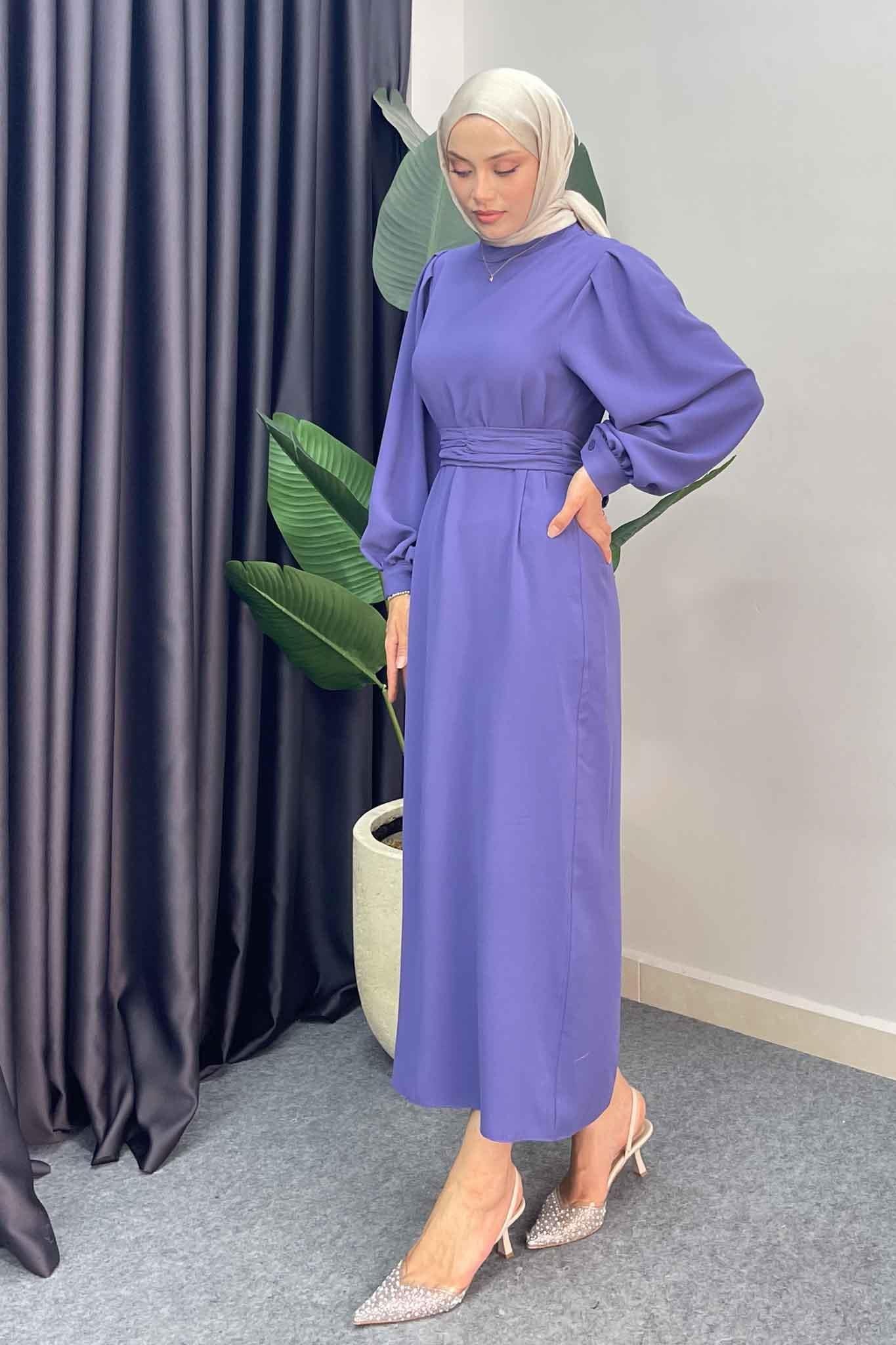 Yeni Hürrem Abiye Elbise Leylak- EmineAydın – Emine Aydın